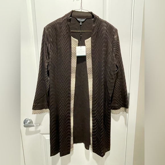 Ming Wang | Jackets & Coats | New Gorgeous Chocolate Brown Textured ...